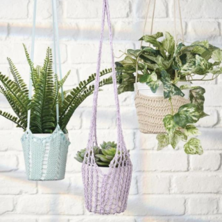 13 Free Modern Knitting Hanging Basket/Bag Patterns - Yarnique